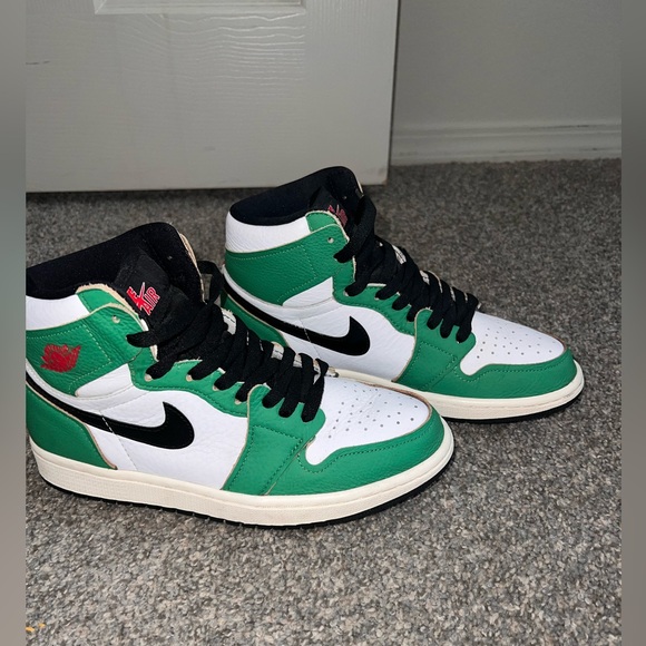 Jordan | Shoes | Green And White Hightop Sneakers Jordan S Lucky Green ...
